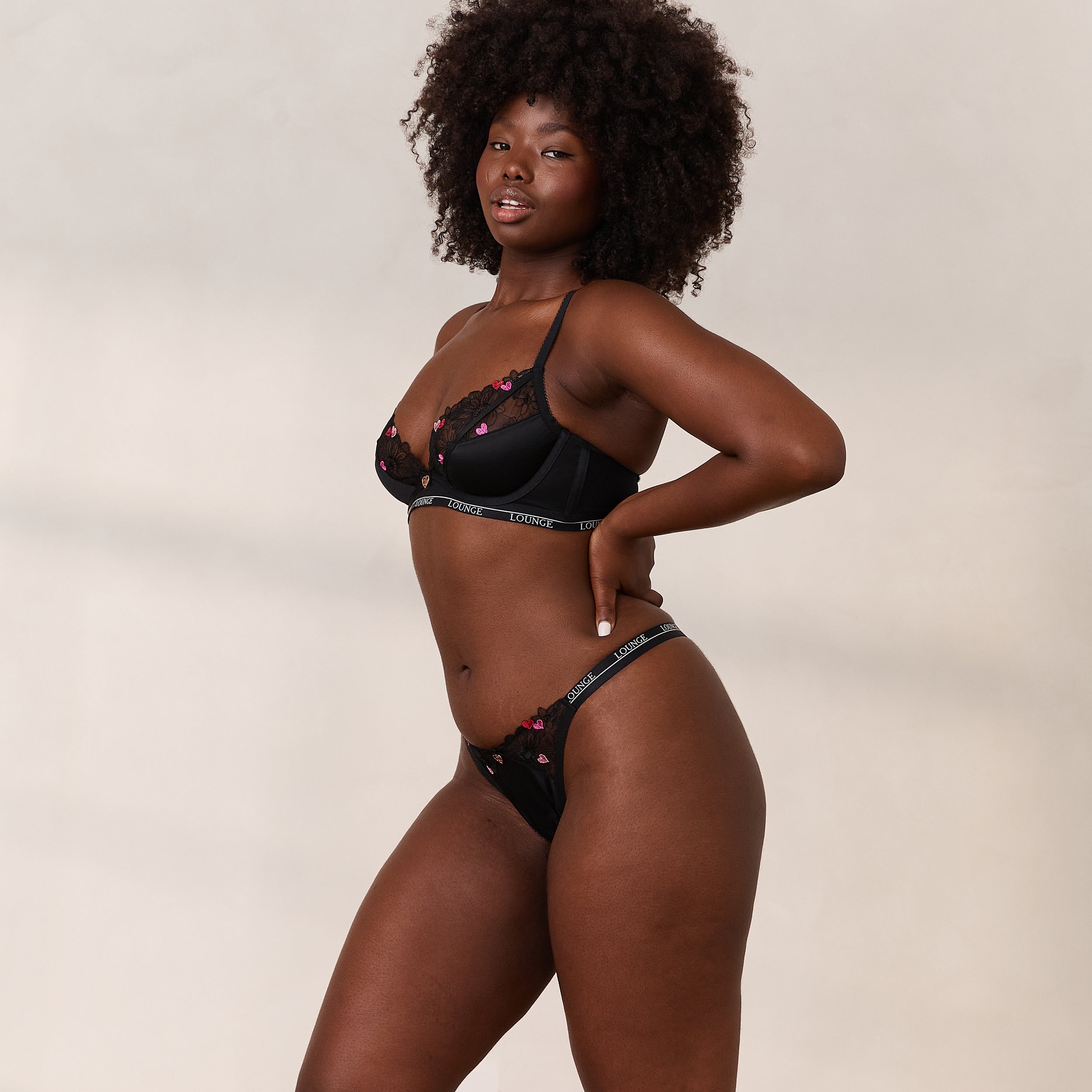 Zalia Plunge BH - Schwarz – Lounge Underwear