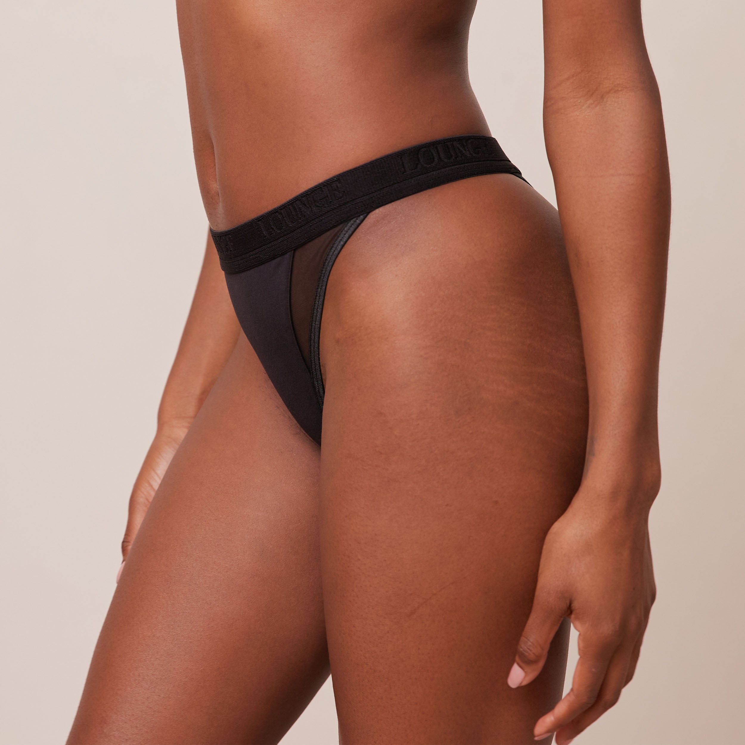 Contour Mesh String - Schwarz – Lounge Underwear